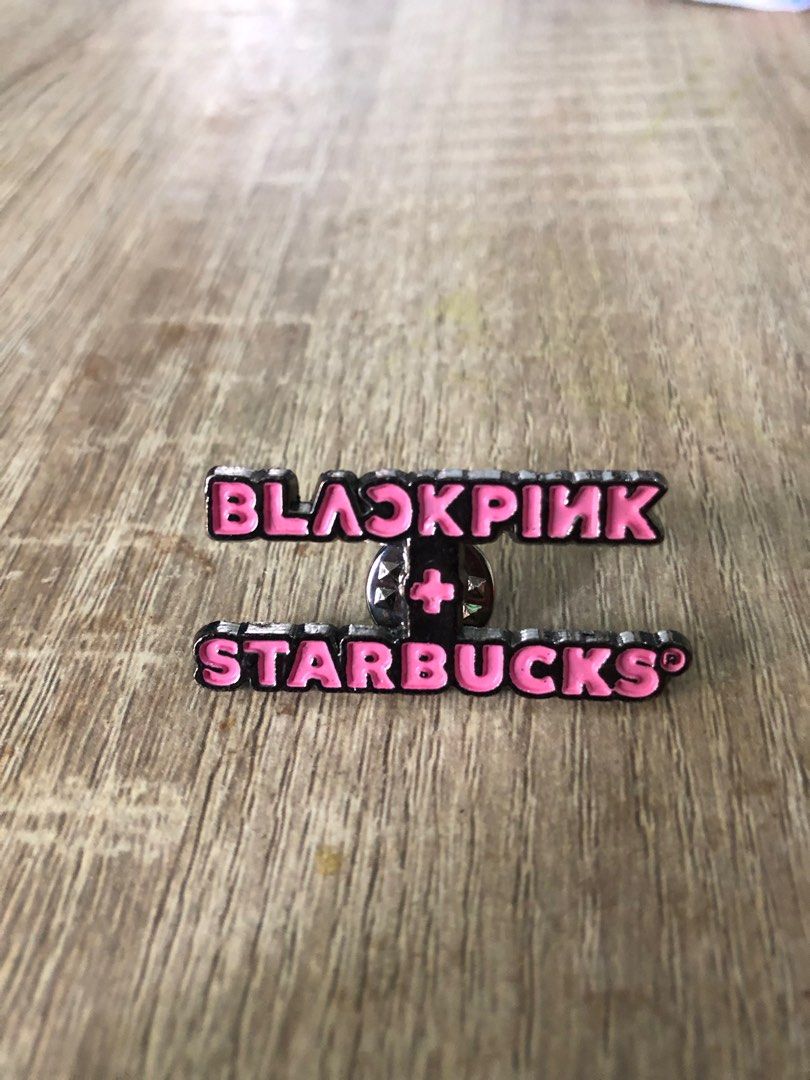 Starbucks x Blackpink Pin Brooch, Fesyen Wanita, Perhiasan di Carousell