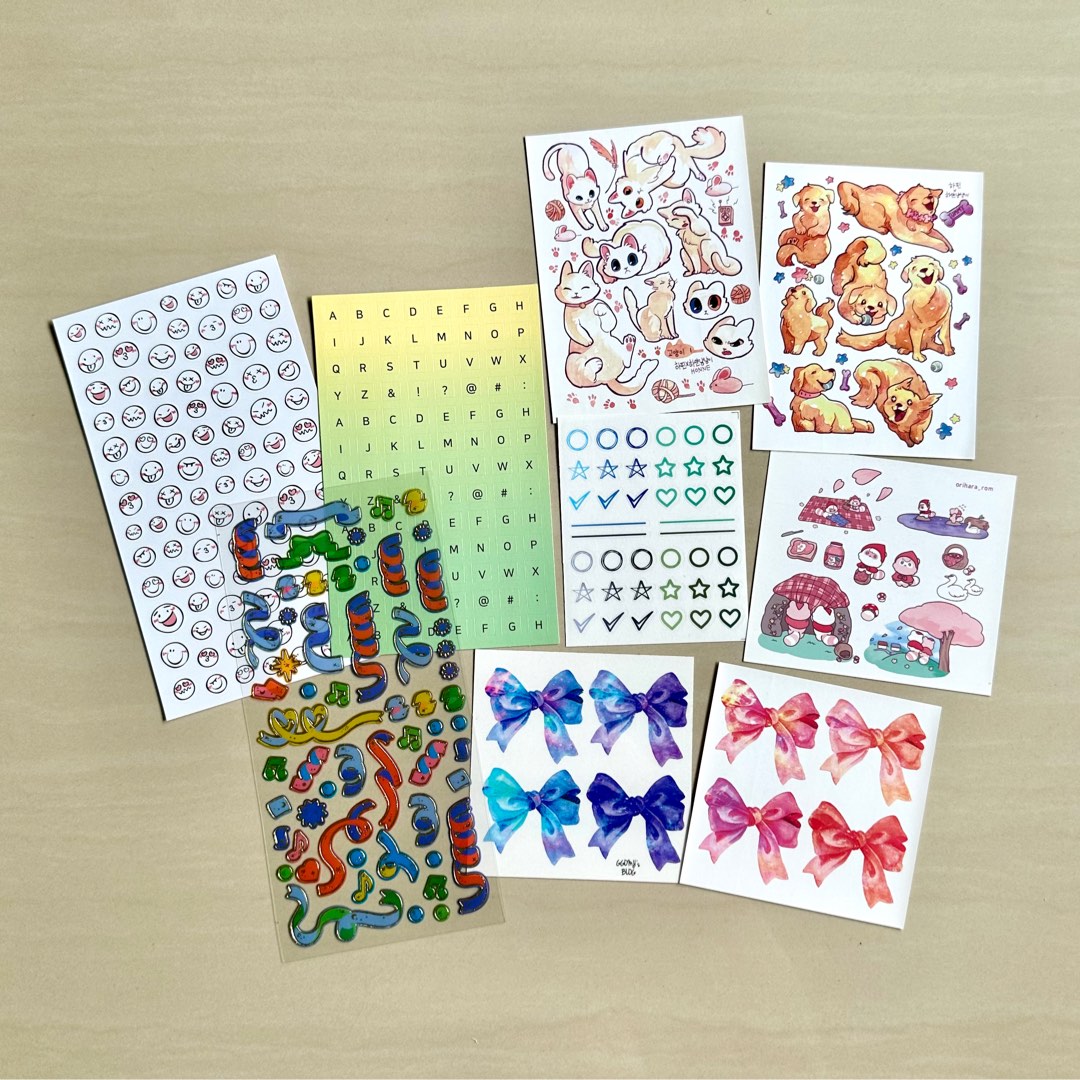 Stickers Set Pack (Assorted Designs), Hobbies & Toys, Stationery ...