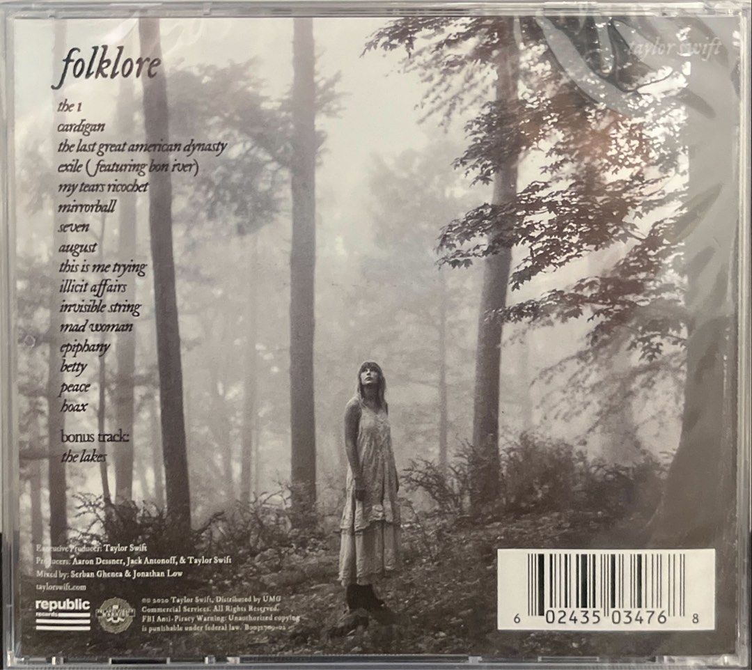 Taylor Swift Folklore Deluxe Extra Bonus Track, Hobbies & Toys, Music ...