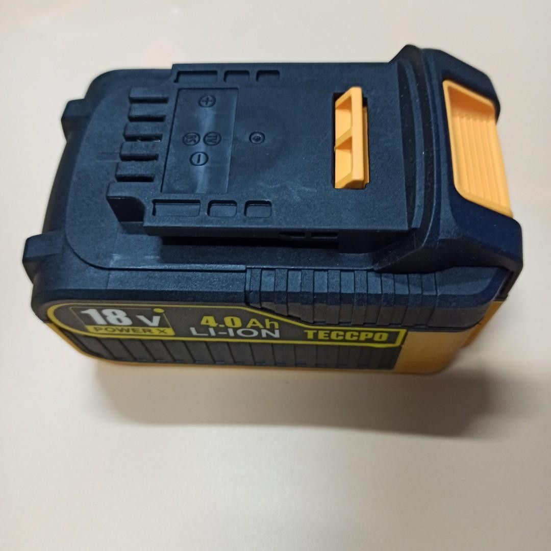 TECCPO 18V Lithium-ion 2.0Ah Rechargeable Battery, Cordless Tool ...