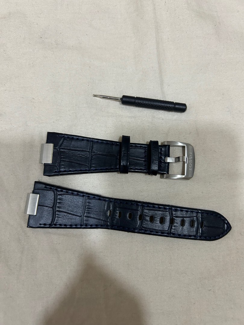 Tissot Official PRX Blue Leather Strap, Men's Fashion, Watches ...