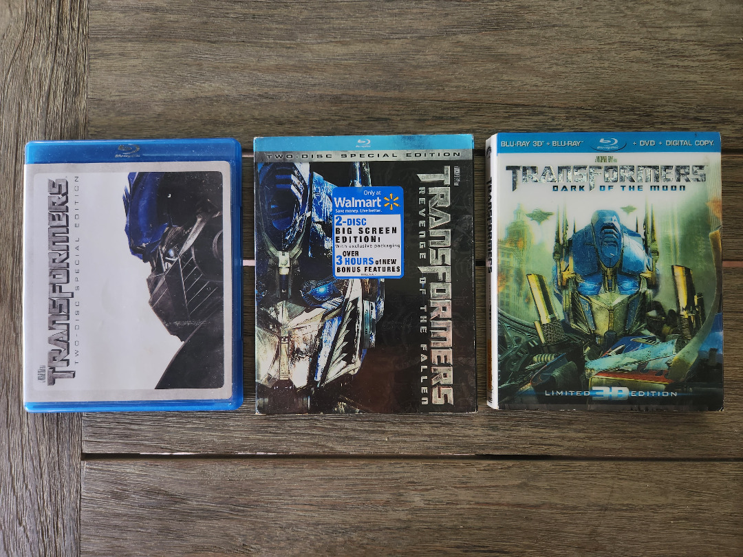 Transformers Bluray Set: Transformers / Revenge Of The Fallen / Dark Of ...