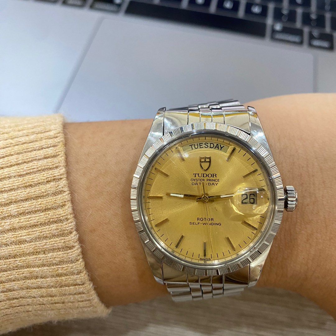 Tudor oyster prince date day, Fesyen Pria, Jam Tangan di Carousell