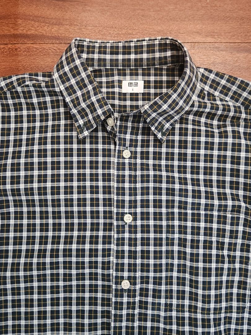 Uniqlo Checkered Long Sleeves, Men's Fashion, Tops & Sets, Formal ...