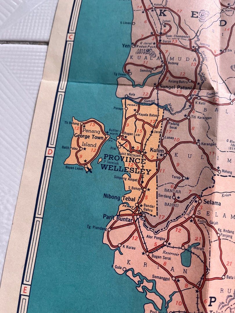 VINTAGE 1959 MALAYA MOBILGAS MAP 25c, Hobbies & Toys, Collectibles ...