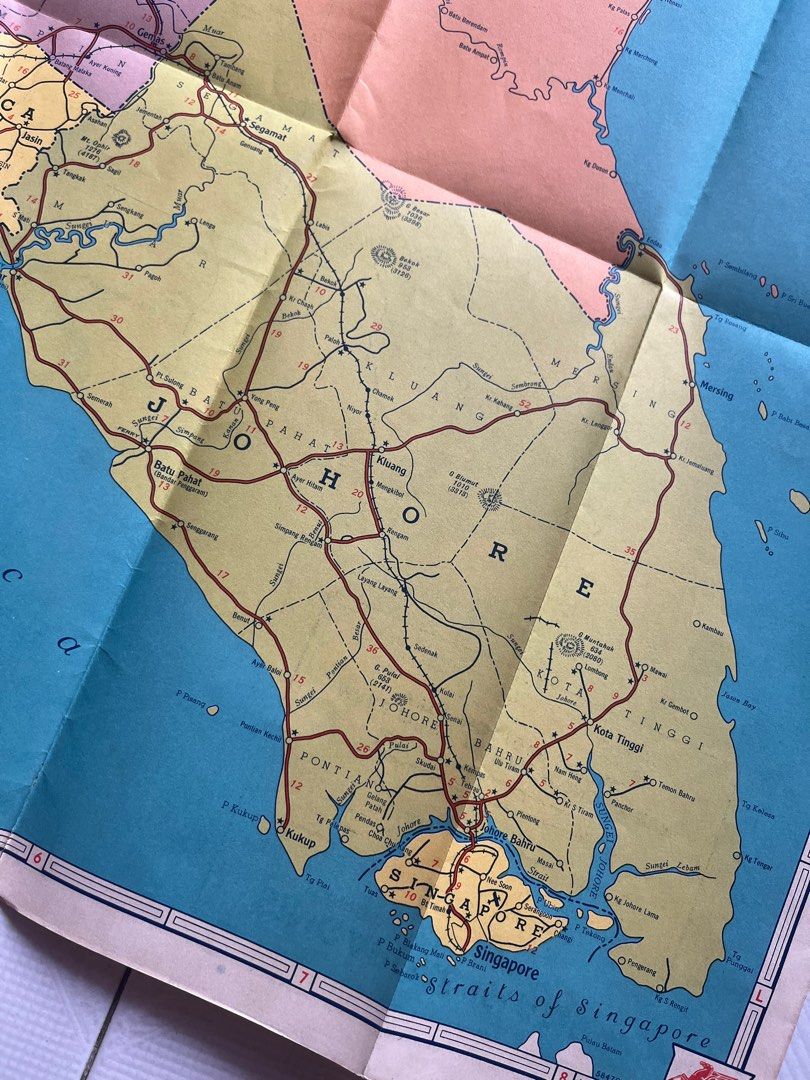 VINTAGE 1959 MALAYA MOBILGAS MAP 25c, Hobbies & Toys, Collectibles ...