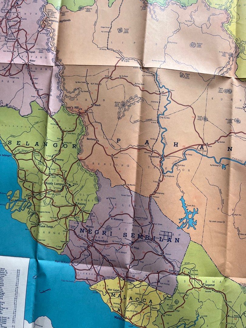 VINTAGE 1959 MALAYA MOBILGAS MAP 25c, Hobbies & Toys, Collectibles ...