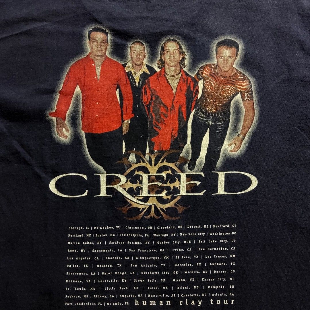 Vintage 1999 Creed Tour Shirt, Men's Fashion, Tops & Sets, Tshirts ...
