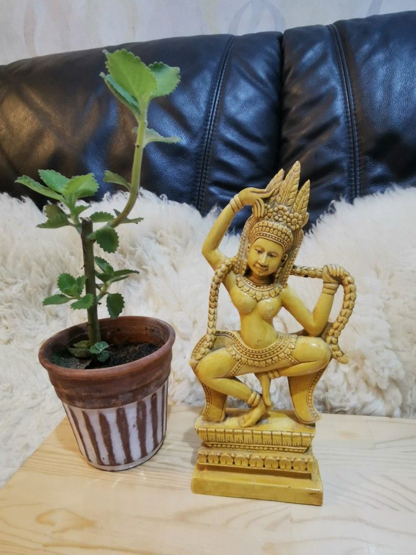 Vintage Apsara Dancer Khmer Cambodian Buddha Art Dancing Ancient Hindu ...