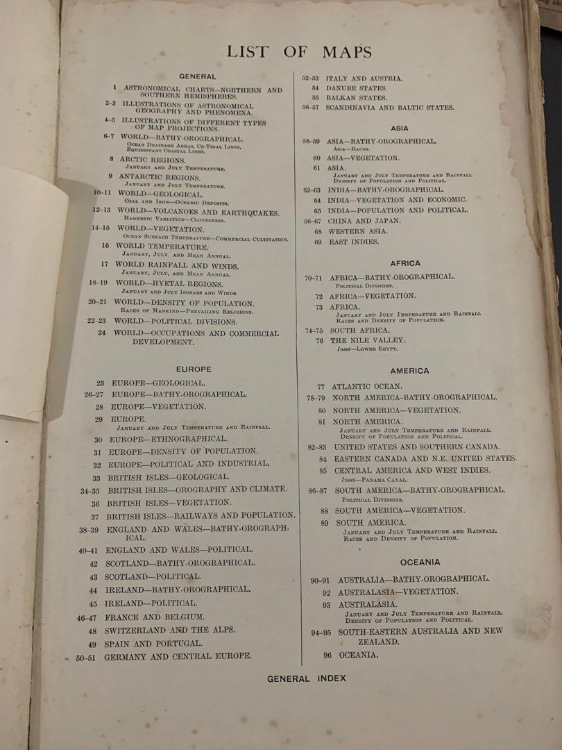 VINTAGE ATLAS BOOK: The Oxford Advanced Atlas, Third Edition by John ...