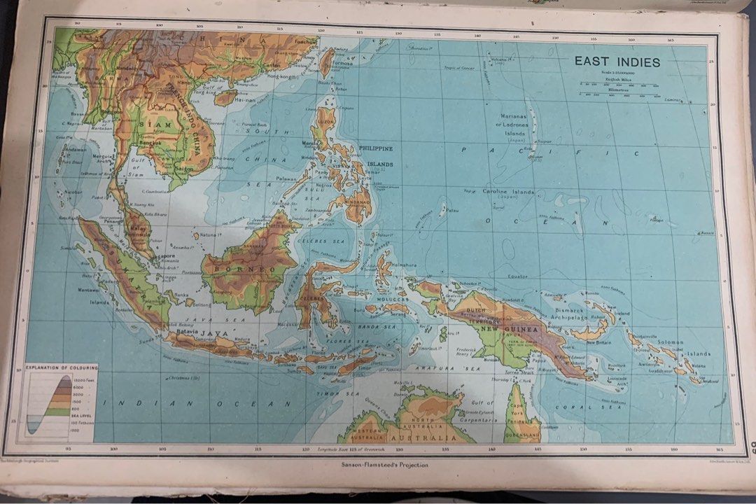 VINTAGE ATLAS BOOK: The Oxford Advanced Atlas, Third Edition by John ...
