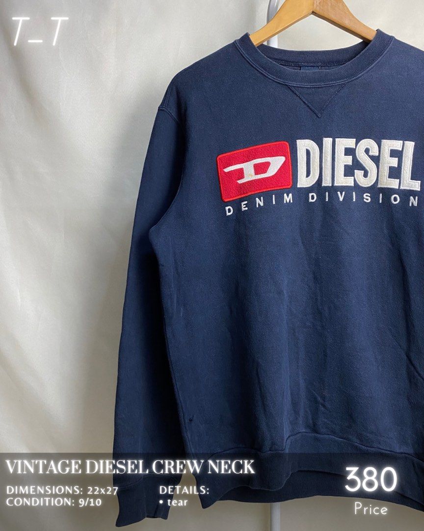 Vintage diesel crew neck, Men's Fashion, Coats, Jackets and Outerwear ...