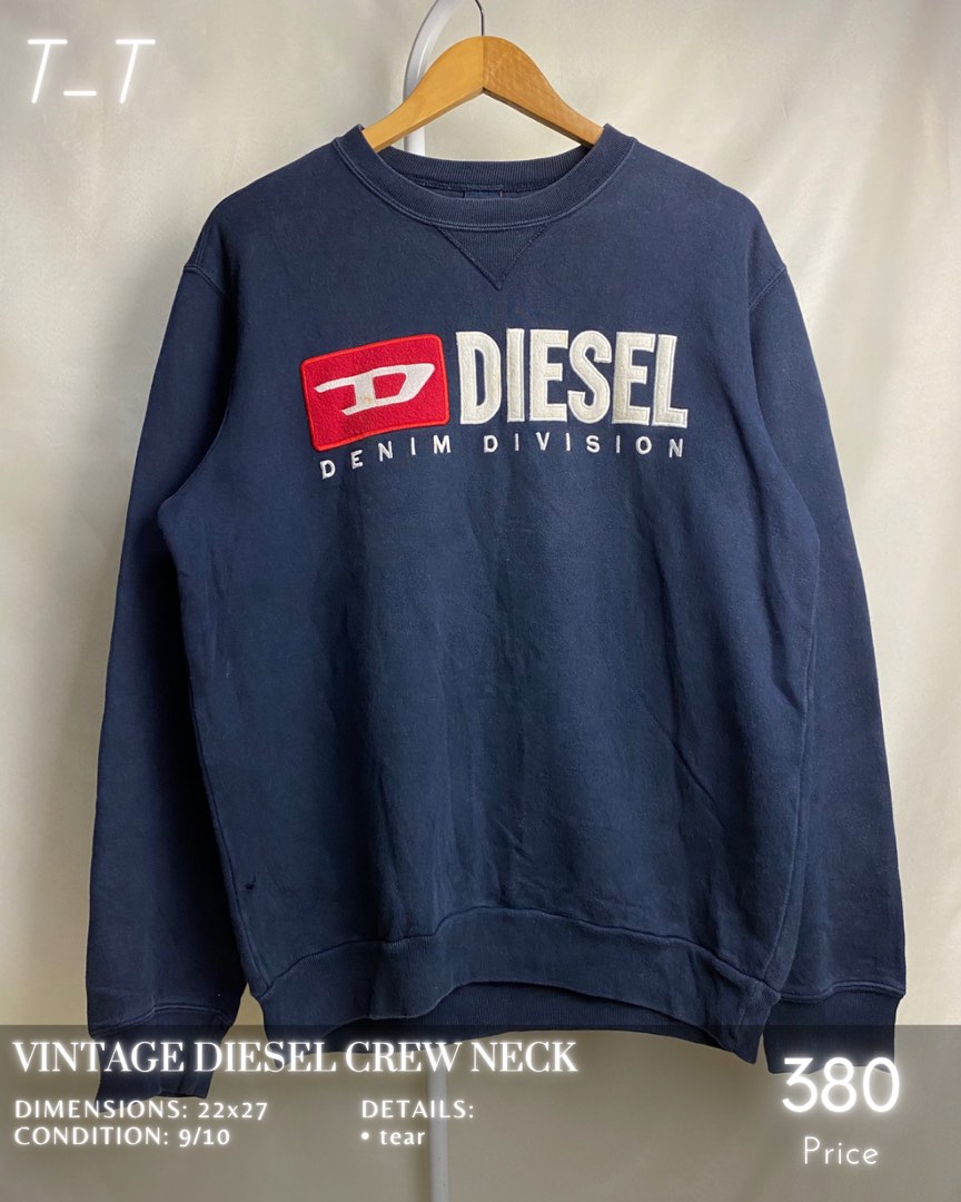 Vintage diesel crew neck, Men's Fashion, Coats, Jackets and Outerwear ...