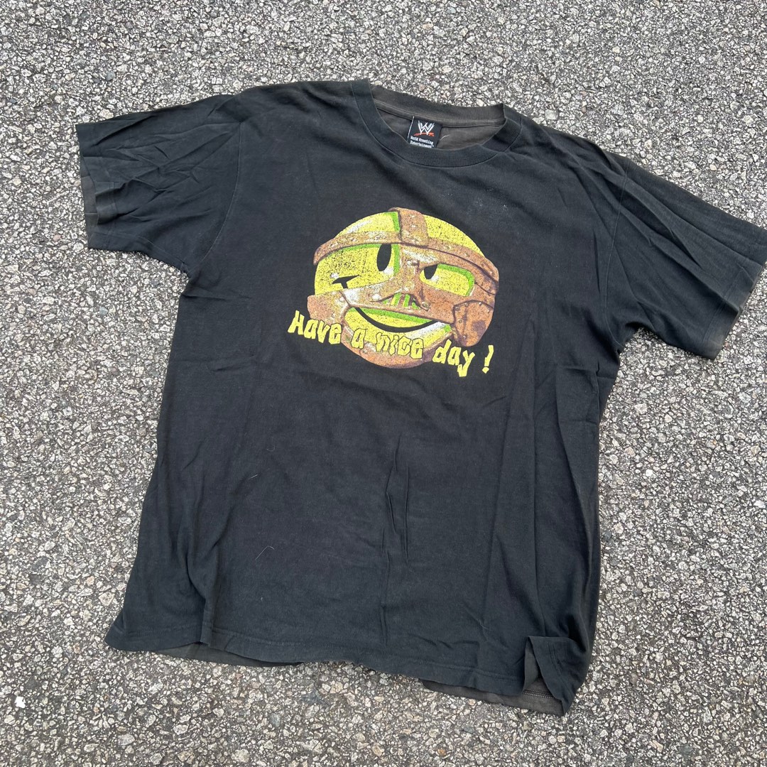 Vintage Faded WWE Mankind Tee, Men's Fashion, Tops & Sets, Tshirts ...