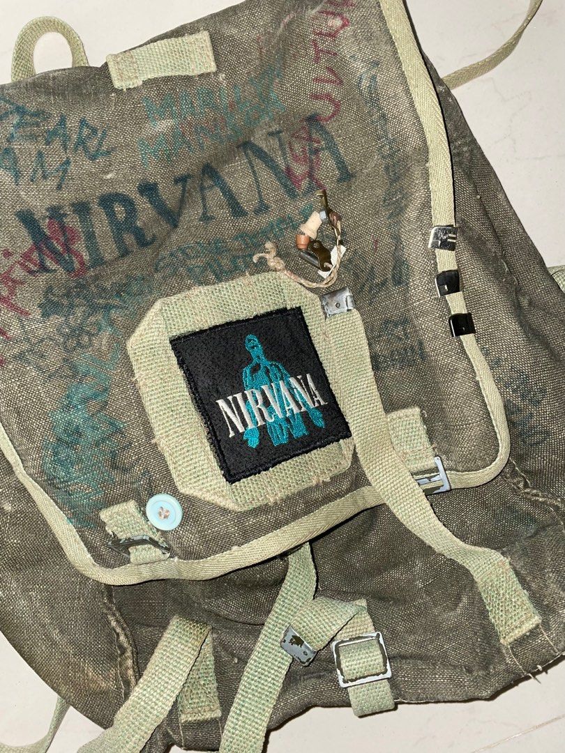 vintage nirvana backpack, Women's Fashion, Bags & Wallets, Backpacks on ...