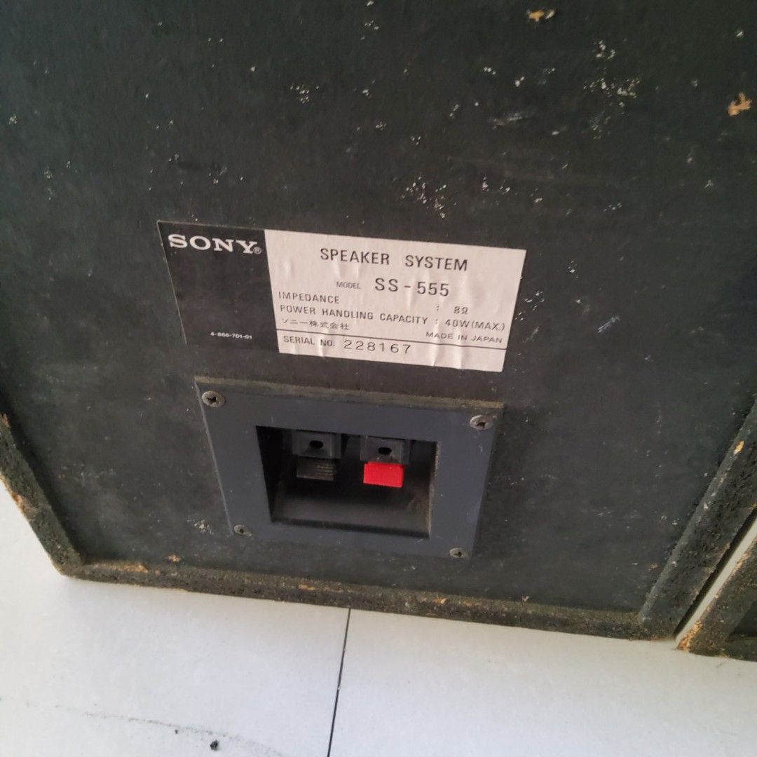 VINTAGE SONY SS 555 BOOKSHELF SPEAKERS. MADE IN JAPAN. IN EXCELLENT ...