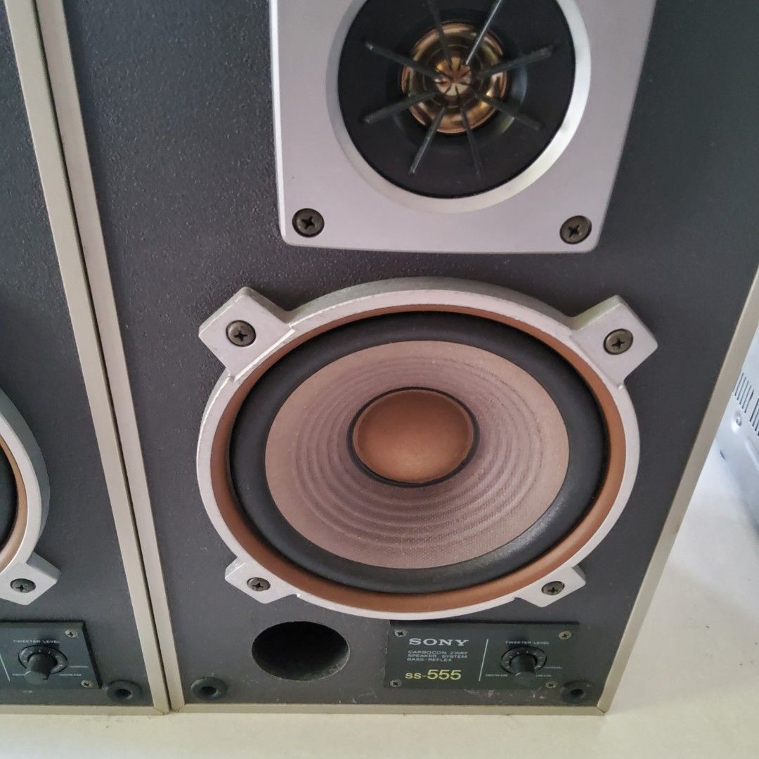 VINTAGE SONY SS 555 BOOKSHELF SPEAKERS. MADE IN JAPAN. IN EXCELLENT ...