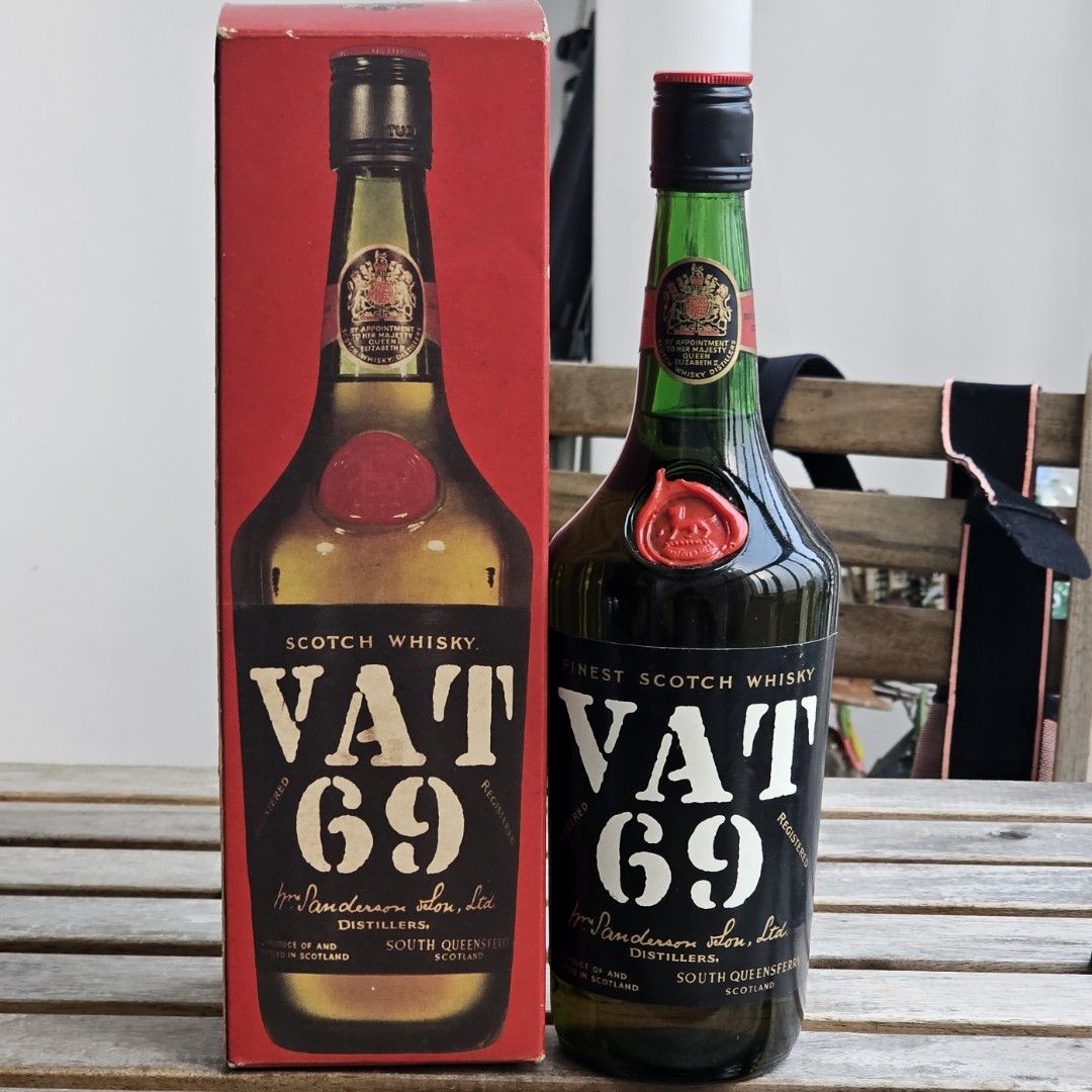 Vintage VAT 69 BLENDED WHISKEY SANDERSON 1960S TO 1970S, Food & Drinks ...