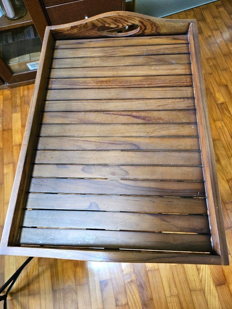 Wooden folding butler Tray table, Furniture & Home Living, Furniture ...