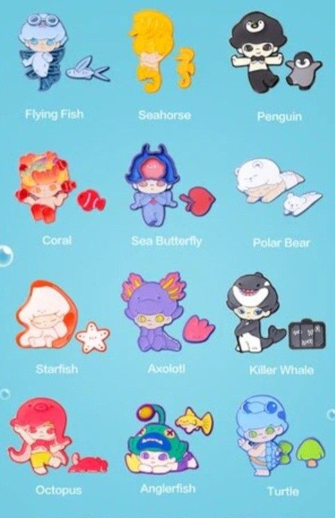 WTS POPMART Dimoo Aquarium Series Mystery Pin Set, Hobbies & Toys, Toys ...