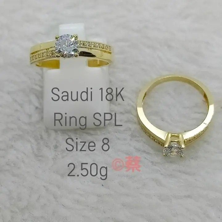 18.k. saudi gold rings, Women's Fashion, Jewelry & Organizers, Rings on ...