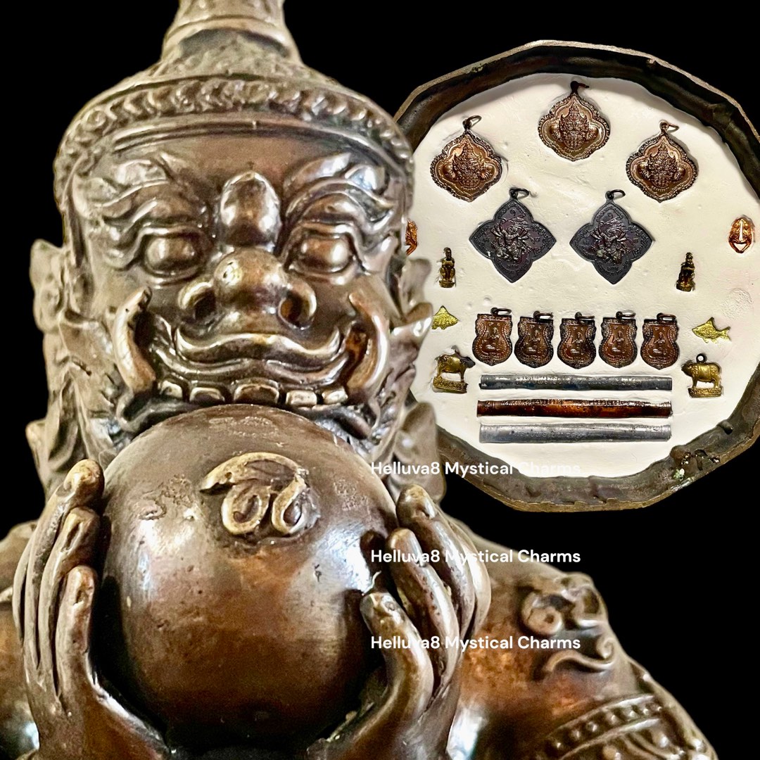 18x22cm Phra Rahu Bucha, LP Sam Ang Wat Bang Phra (LP Pern Temple) BE ...