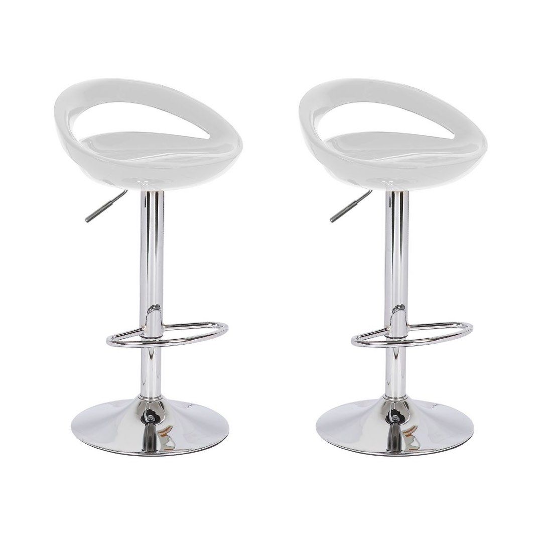 1 elegant white adjustable bar stools, Furniture & Home Living ...