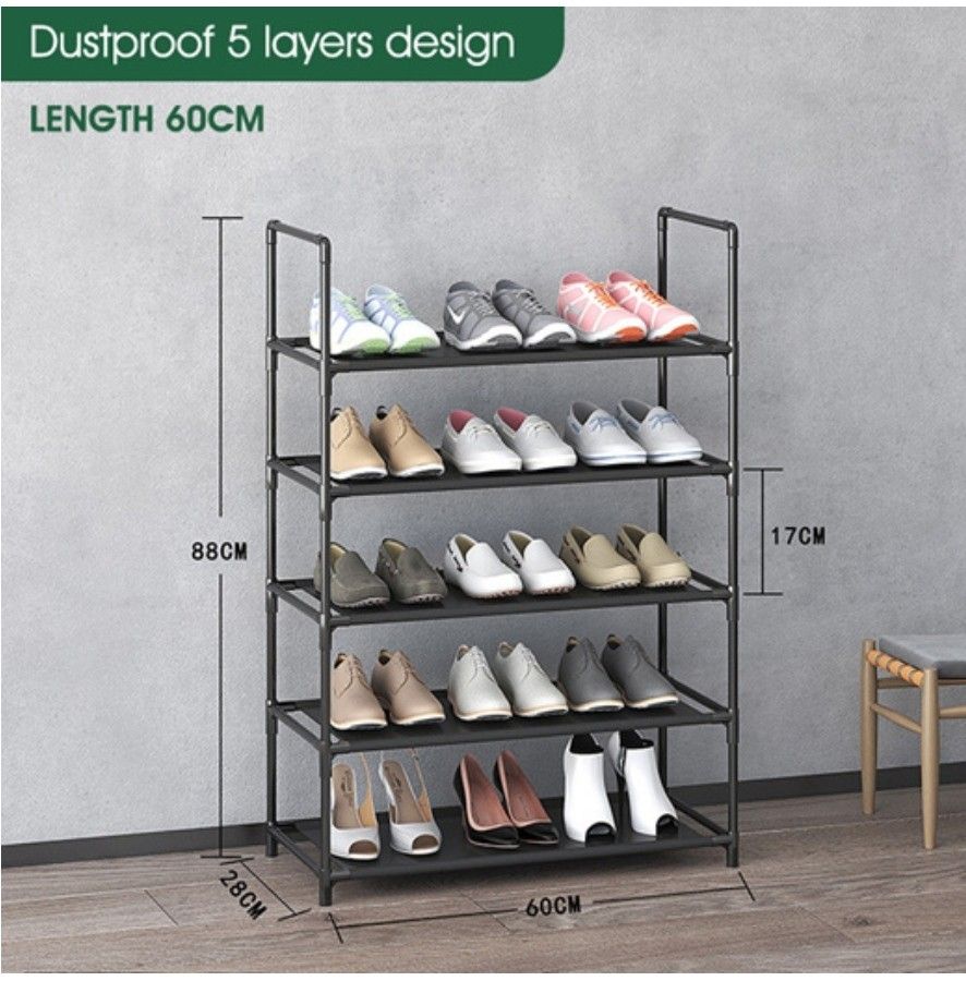 3/4/5/6Tier Doorway Shoe Rack BTO HDB Choice Shoes Rack, Furniture ...
