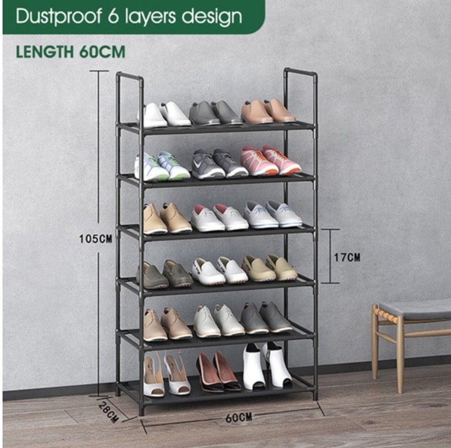 3/4/5/6Tier Doorway Shoe Rack BTO HDB Choice Shoes Rack, Furniture ...