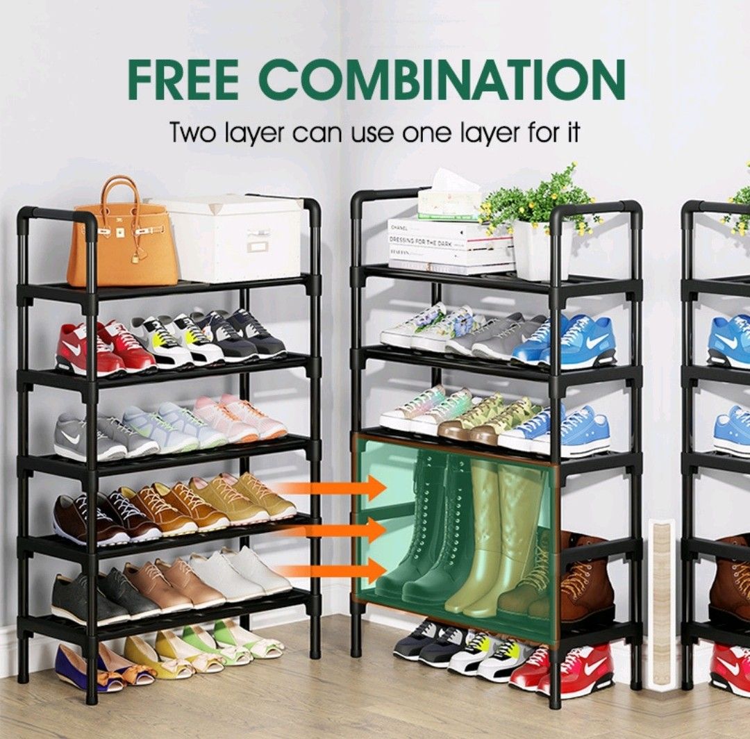 3/4/5/6Tier Doorway Shoe Rack BTO HDB Choice Shoes Rack, Furniture ...
