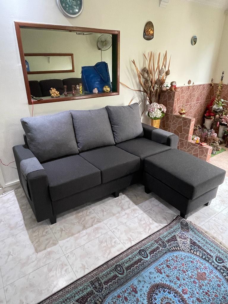 3 + Stool Sofa, Furniture & Home Living, Furniture, Sofas on Carousell