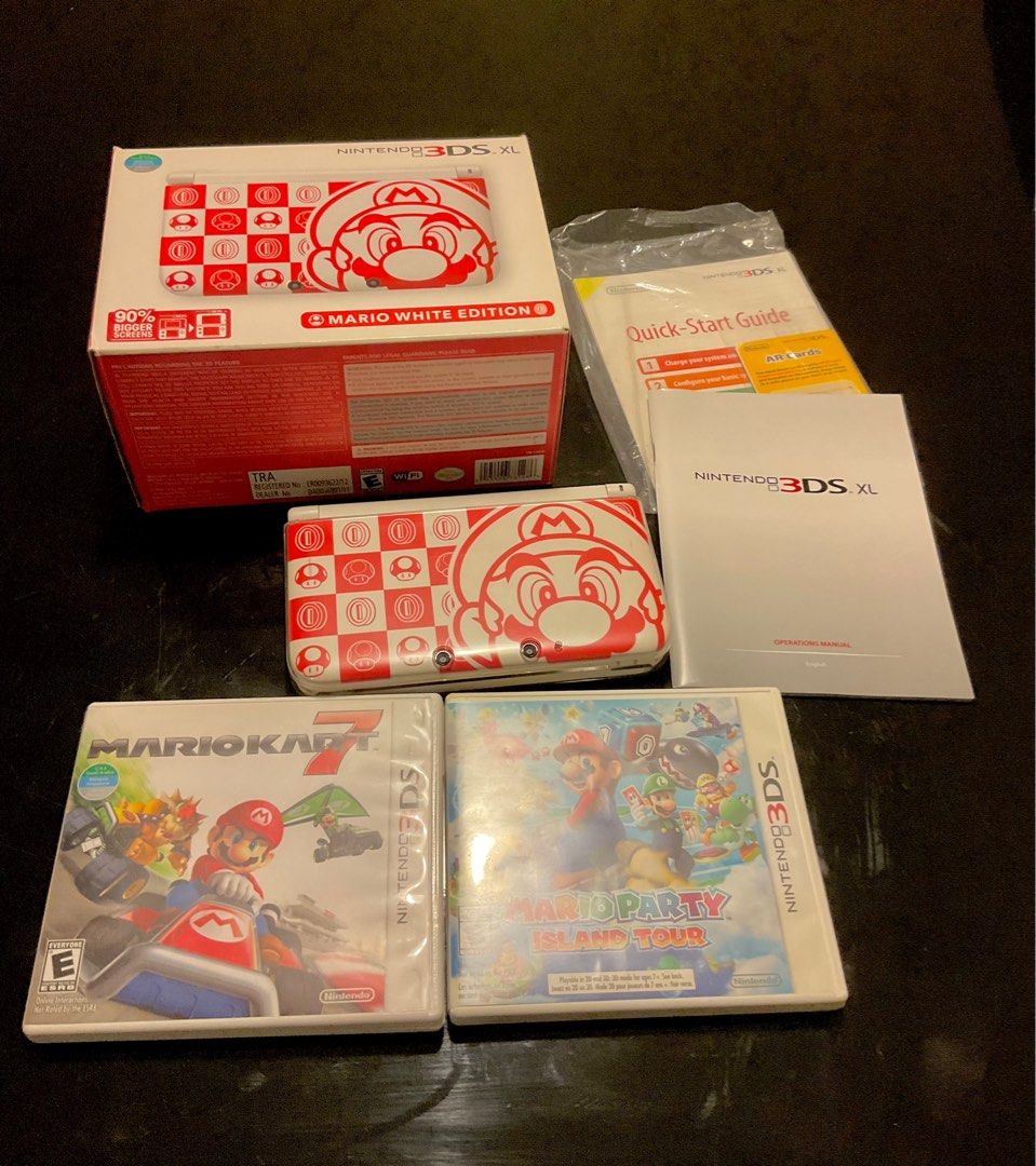 3ds xl mario white special edition, Video Gaming, Video Game Consoles ...