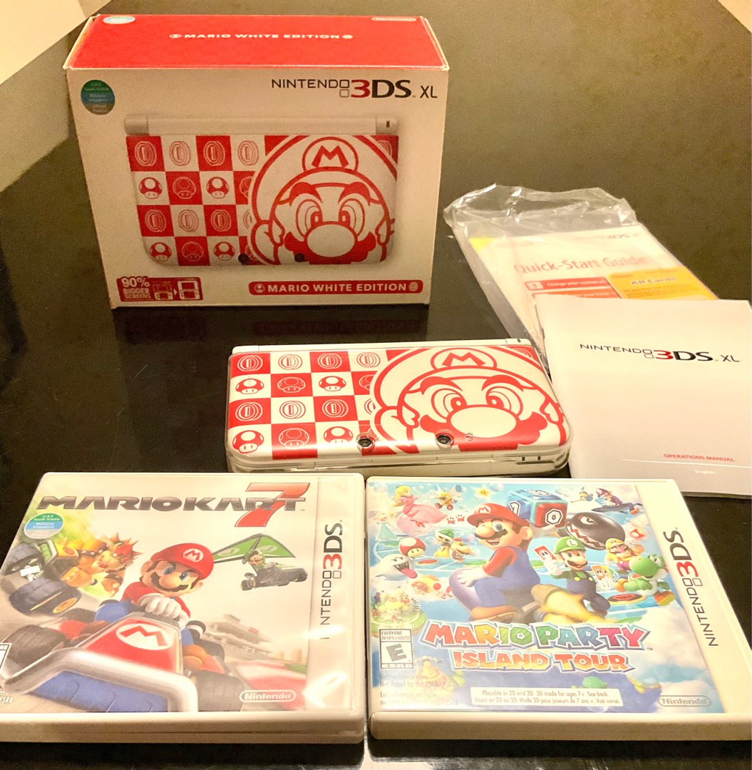 3ds xl mario white special edition, Video Gaming, Video Game Consoles ...