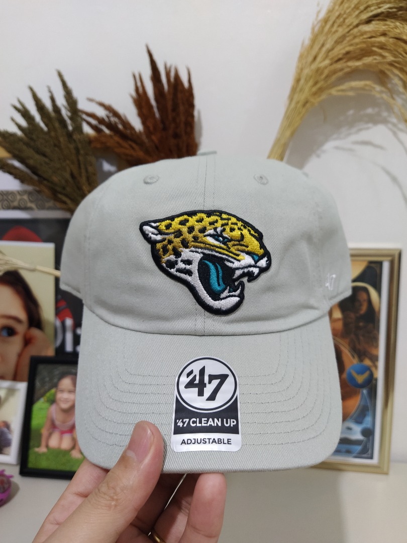 '47 Jacksonville Jaguars Clean Up Primary Logo Hat Gray Adjustable, Men's Fashion, Watches ...