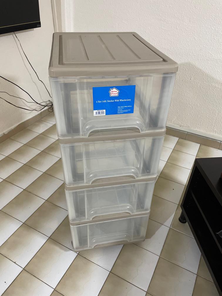 4 Tier Storage Drawer with wheels, Furniture & Home Living, Furniture ...