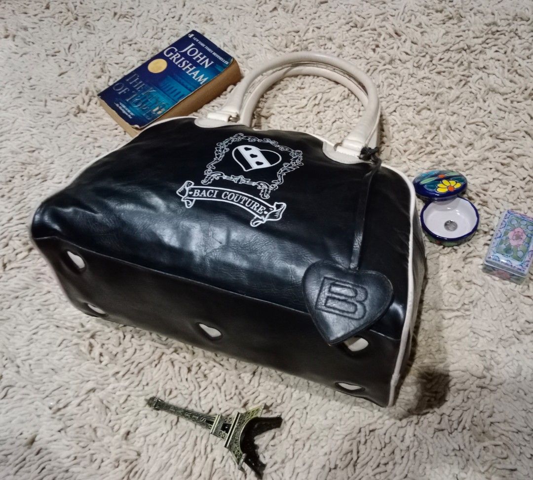 90's Vintage Original BACI COUTURE Bowler Bag / Weekender Bag, Luxury, Bags & Wallets on Carousell