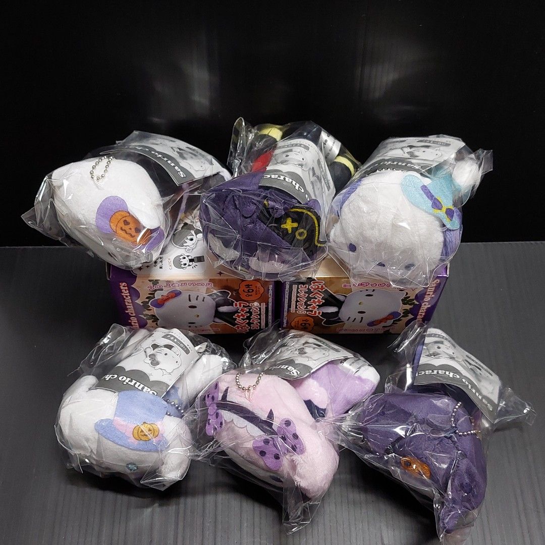 〘散賣〙日版 Sanrio Characters HUG x character 三麗鷗 第5彈 萬聖節 夾仔 盒蛋 毛公仔 (全6種) Melody Kuromi Kitty ...