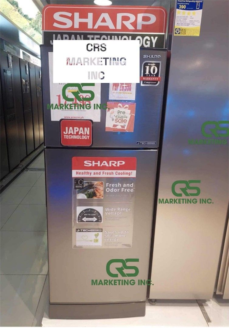 💯 SHARP J TECH INVERTER TECHNOLOGY TWO DOOR REFRIGERATOR Brandnew and ...