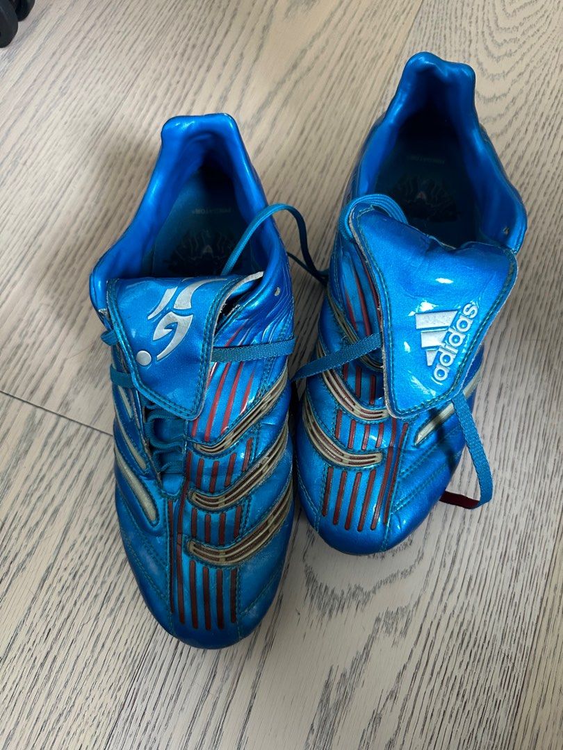 ADIDAS DAVID BECKHAM +PREDATOR ABSOLUTE TRX FG BLUE/SILVER SIZE UK 8 ...