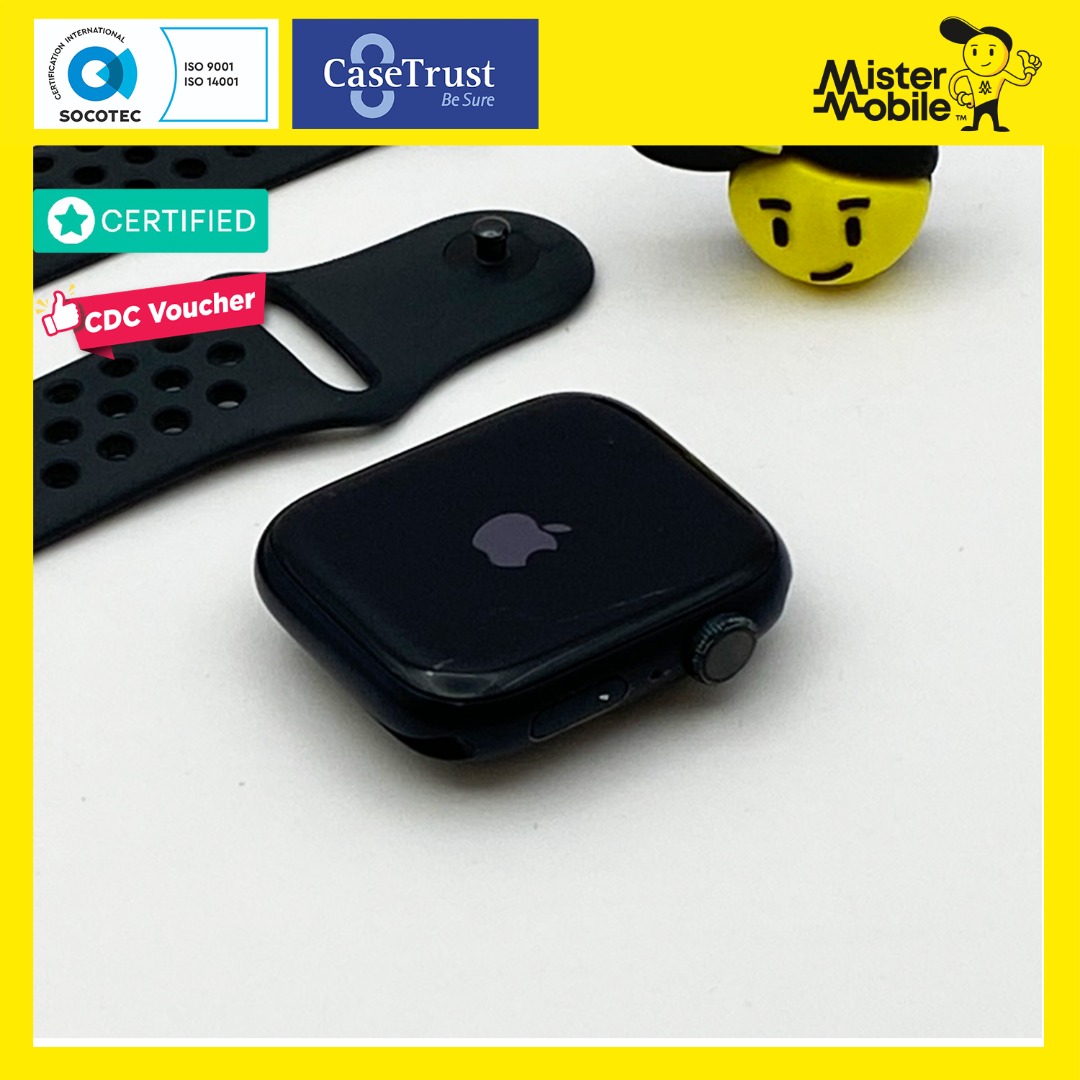 Apple Watch Series 7 45 45MM GPS only Midnight Aluminum Case with Black ...