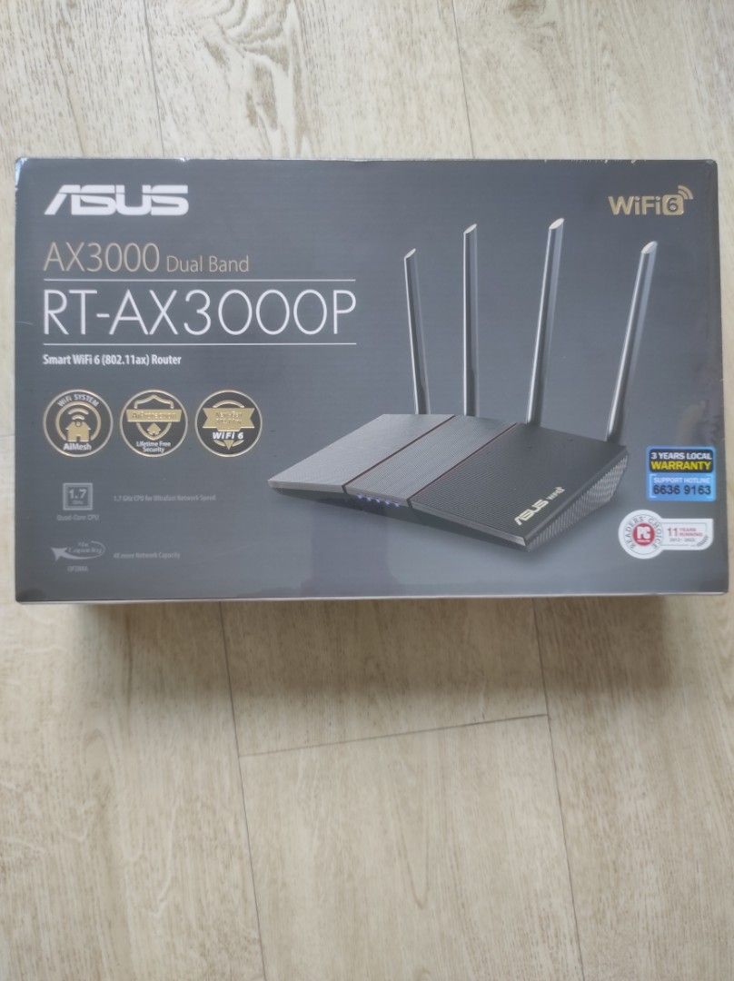Asus RT-AX3000P Smart Wifi 6 Router, Computers & Tech, Parts ...