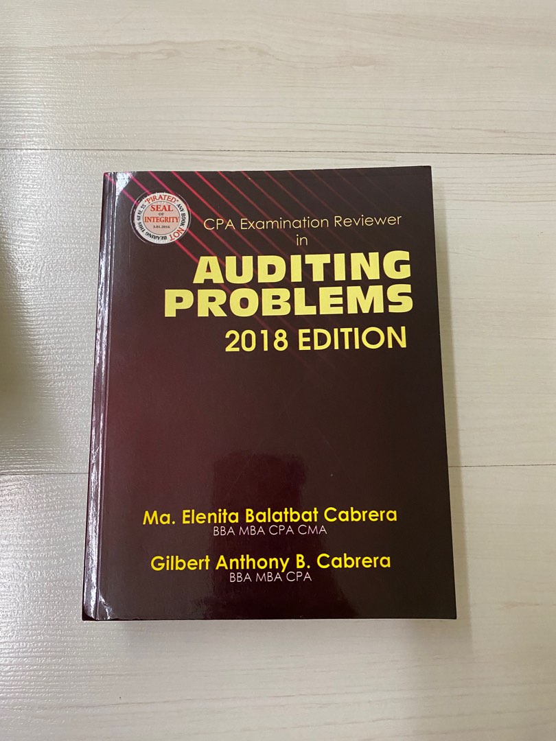 Auditing Problems by Cabrera (2018 Edition), Hobbies & Toys, Books ...