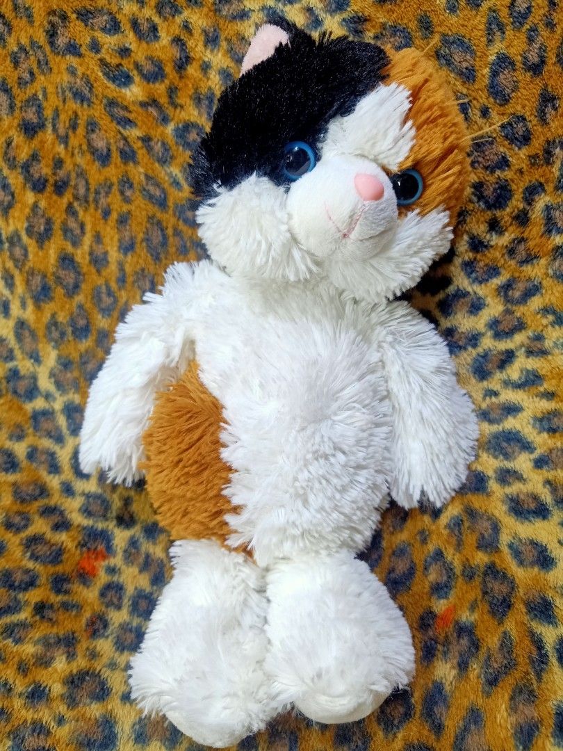 AURORA BRAND VERY CUTE CUDDLY FRIENDS ESMERALDA TRI-COLOR CAT PLUSH TOY ...