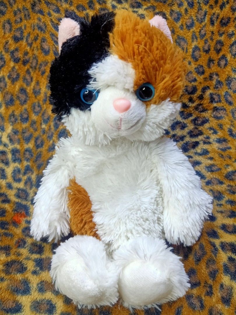 AURORA BRAND VERY CUTE CUDDLY FRIENDS ESMERALDA TRI-COLOR CAT PLUSH TOY ...