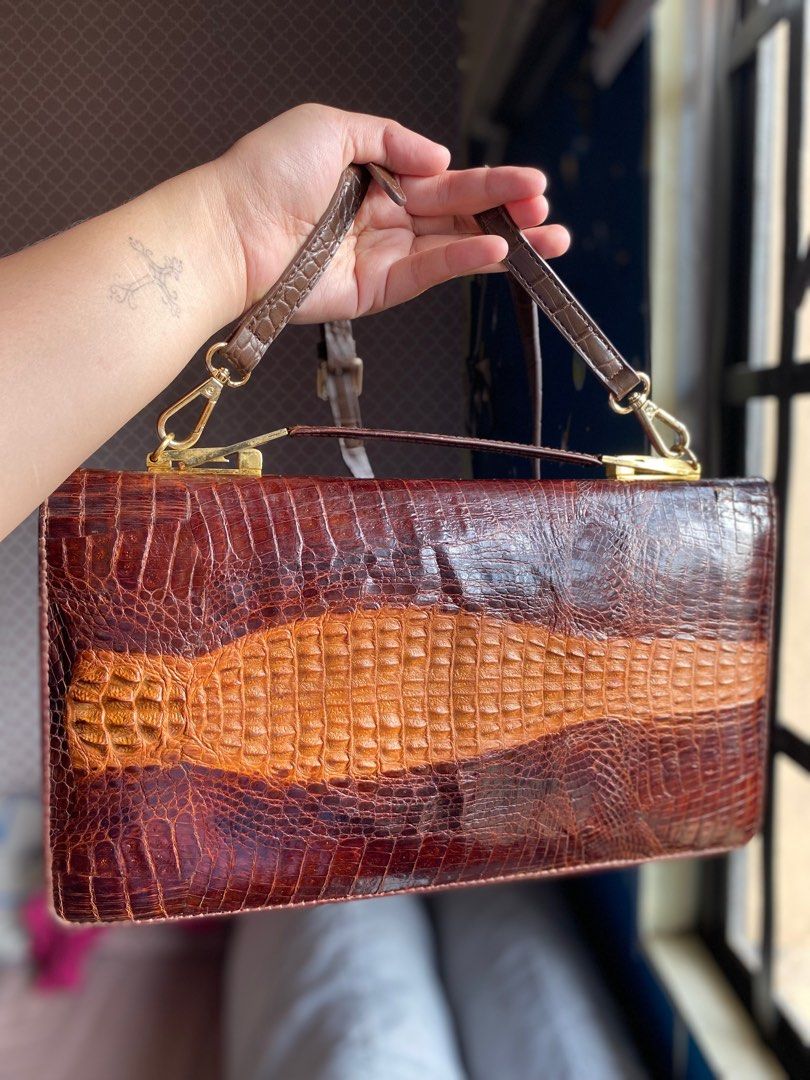Authentic CROCODILE SKIN bag, Luxury, Bags & Wallets on Carousell