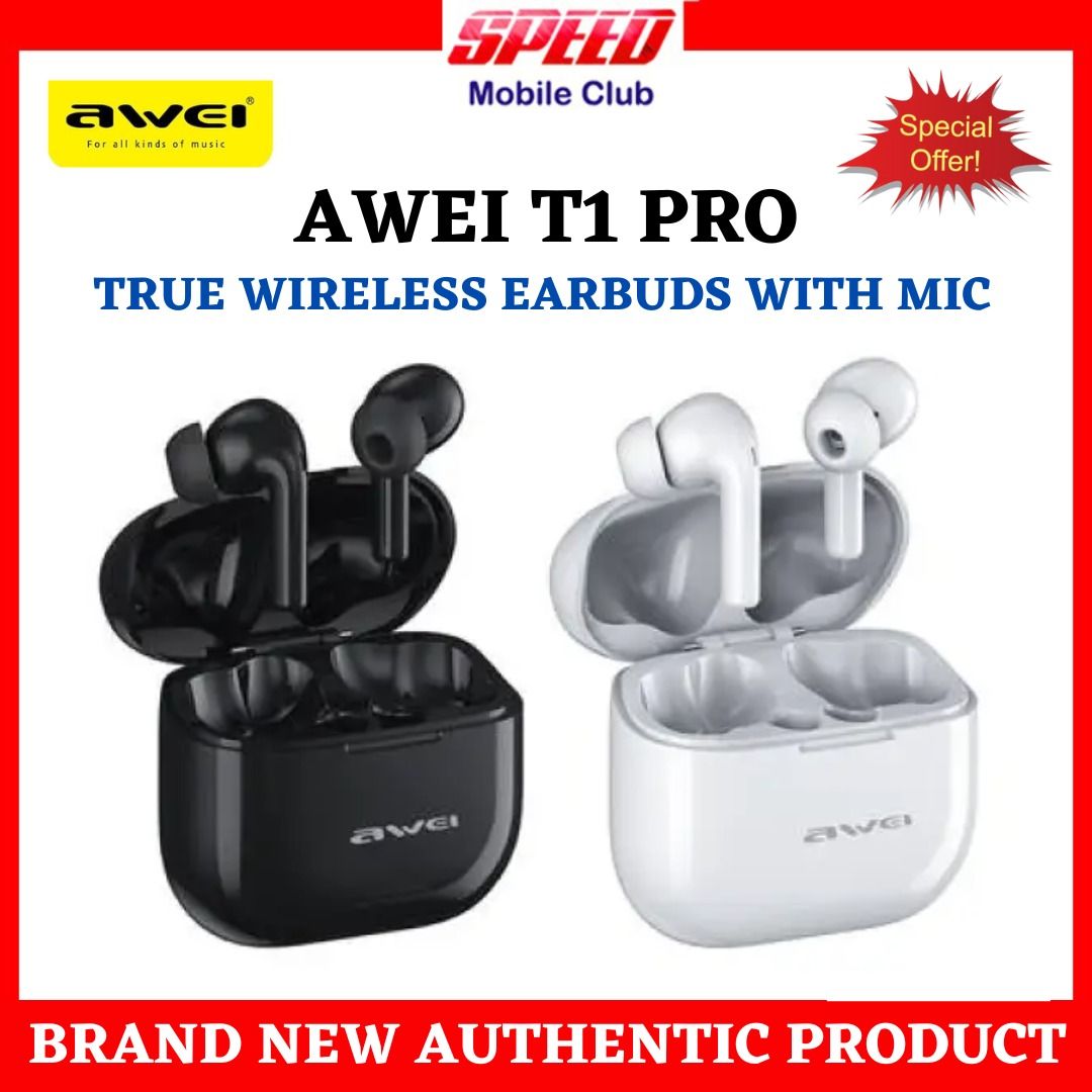 Awei T1 Pro True Sports Earbuds With Charging Case | Brand New | Store Pickup & Door Delivery ...