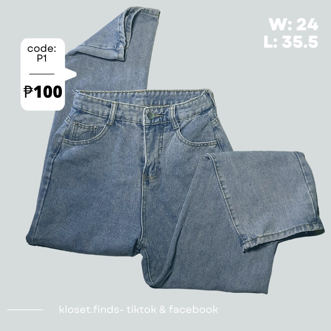 baggy clean cut pants | no flaws | W: 24, Women's Fashion, Bottoms ...