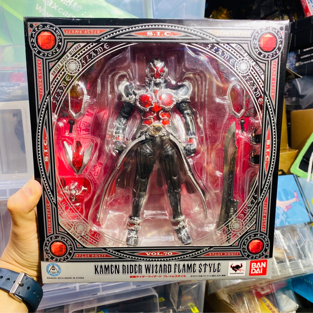 Bandai SIC Super Imaginative Chogokin Vol.70 Kamen Rider Wizard Flame Style幪面超人 Masked Rider 魔法師 ...
