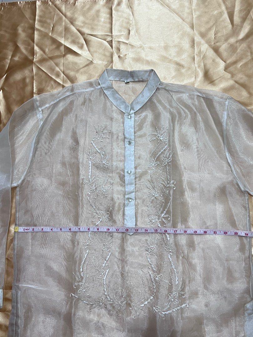 Barong Tagalog Formal Men, Men's Fashion, Tops & Sets, Formal Shirts on ...