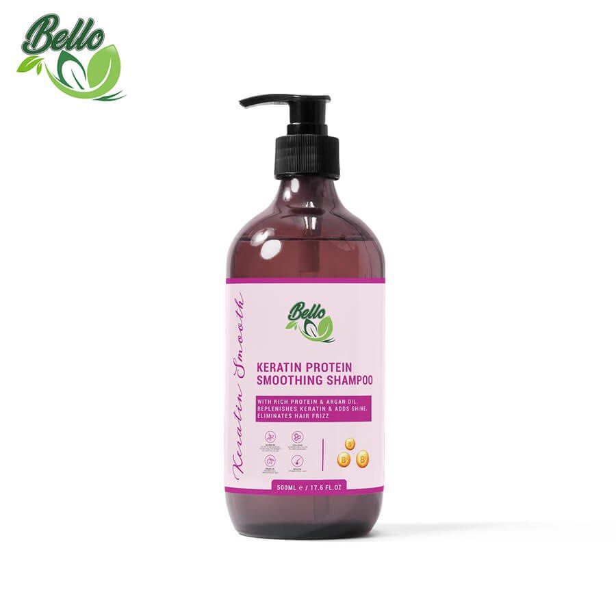 BELLO Keratin Protein Smoothing Shampoo (500ml), Beauty & Personal Care ...